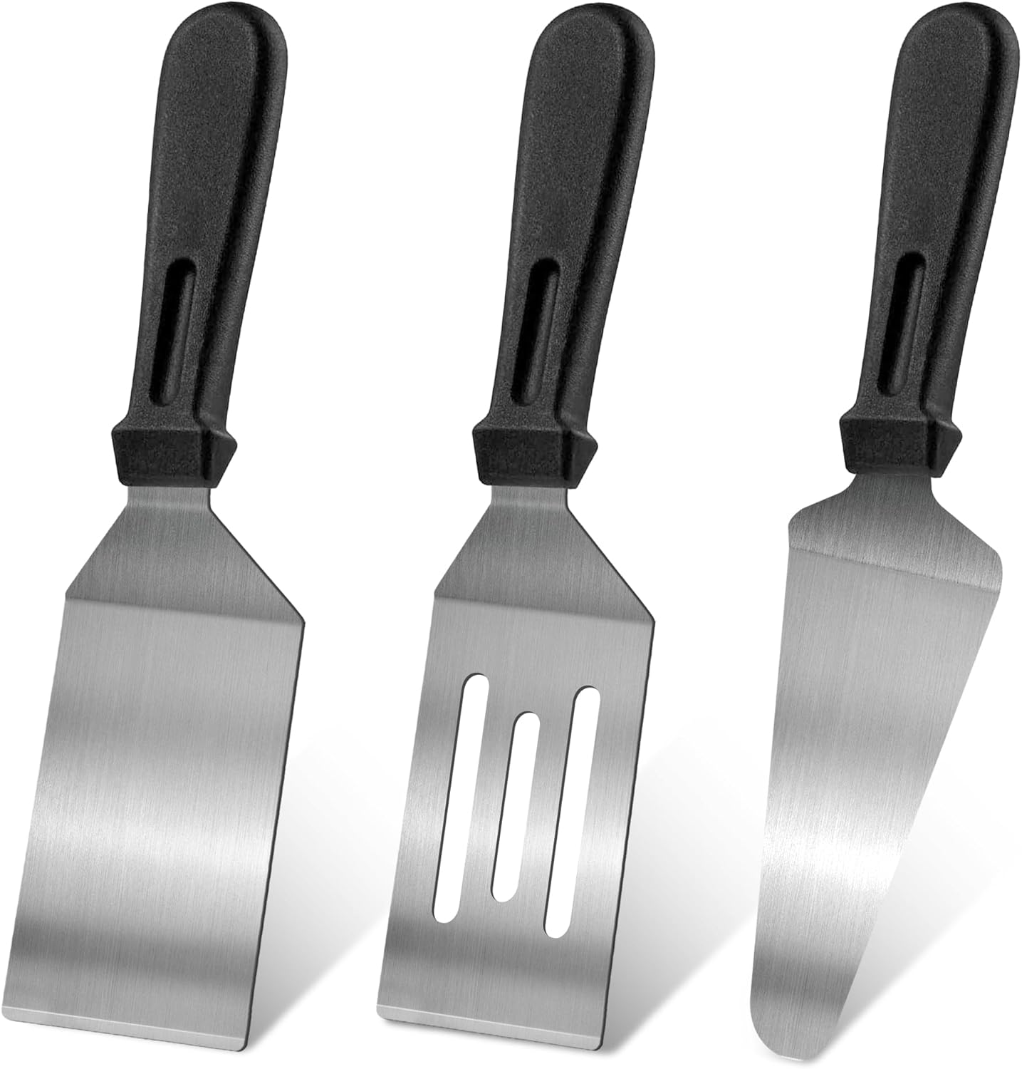 Amazon.com: 3 Pcs Stainless Steel Spatula Set,Spatula for Cast Iron ...