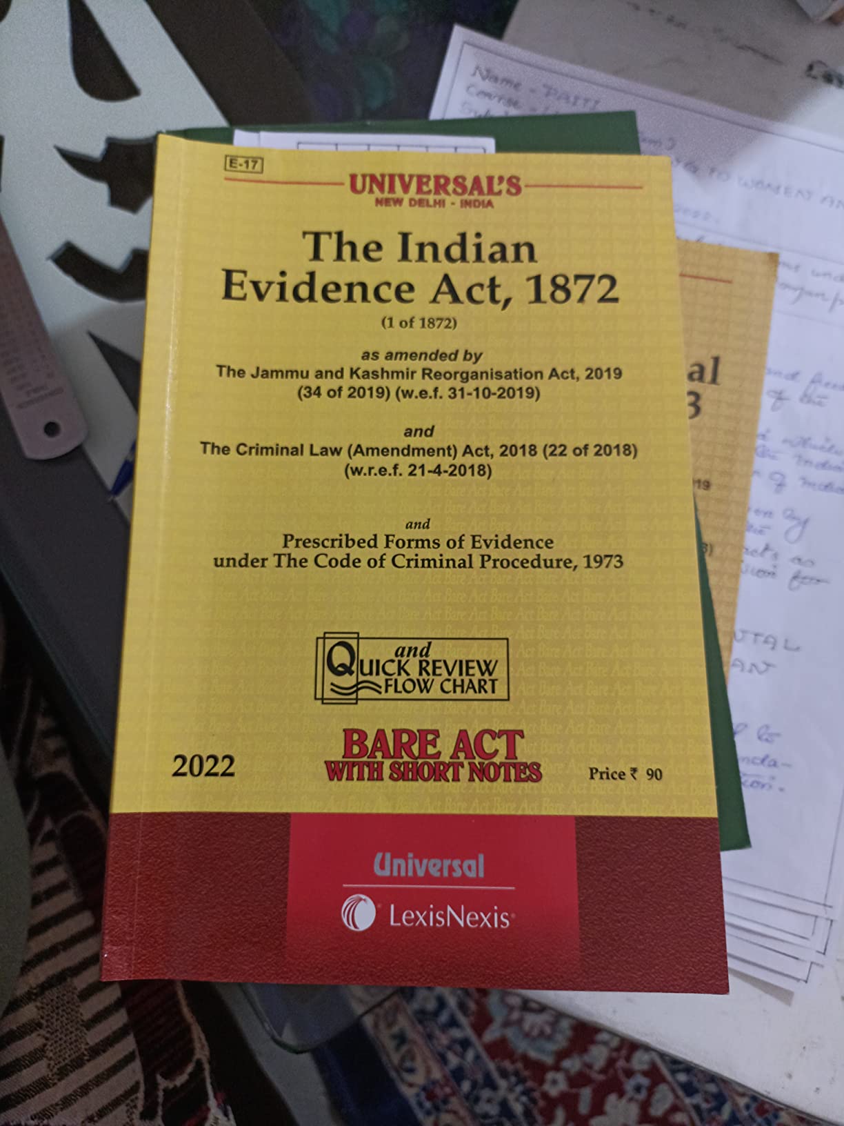 Buy The Indian Evidence Act, 1872 Bare Act with Short Notes Book Online ...