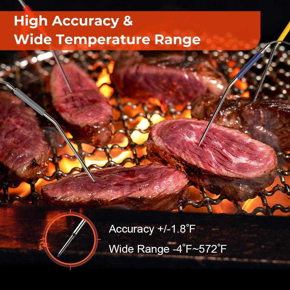 Review WHATOOK Wireless Meat Thermometer for Grilling,Smoking, Digital ...