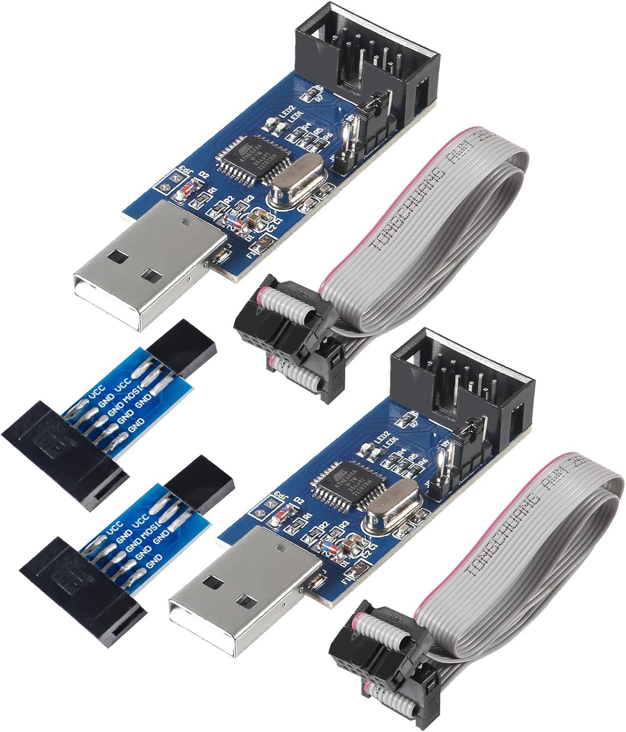 Amazon.com: Diitao 2PCS Downloader Programmer for USBASP ISP for ATMEL ...