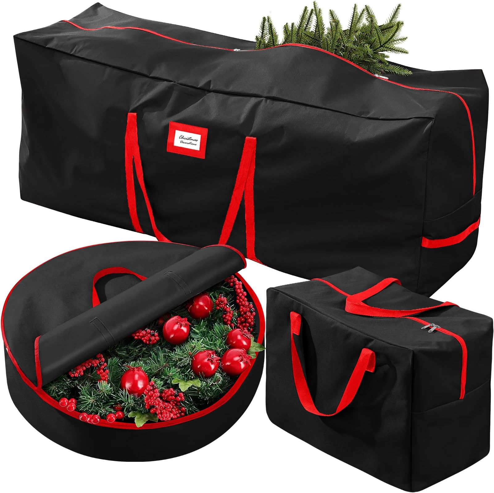 Amazon.com: Wesnoy 3 Pack Christmas Tree Storage Bags 4ft, Christmas ...