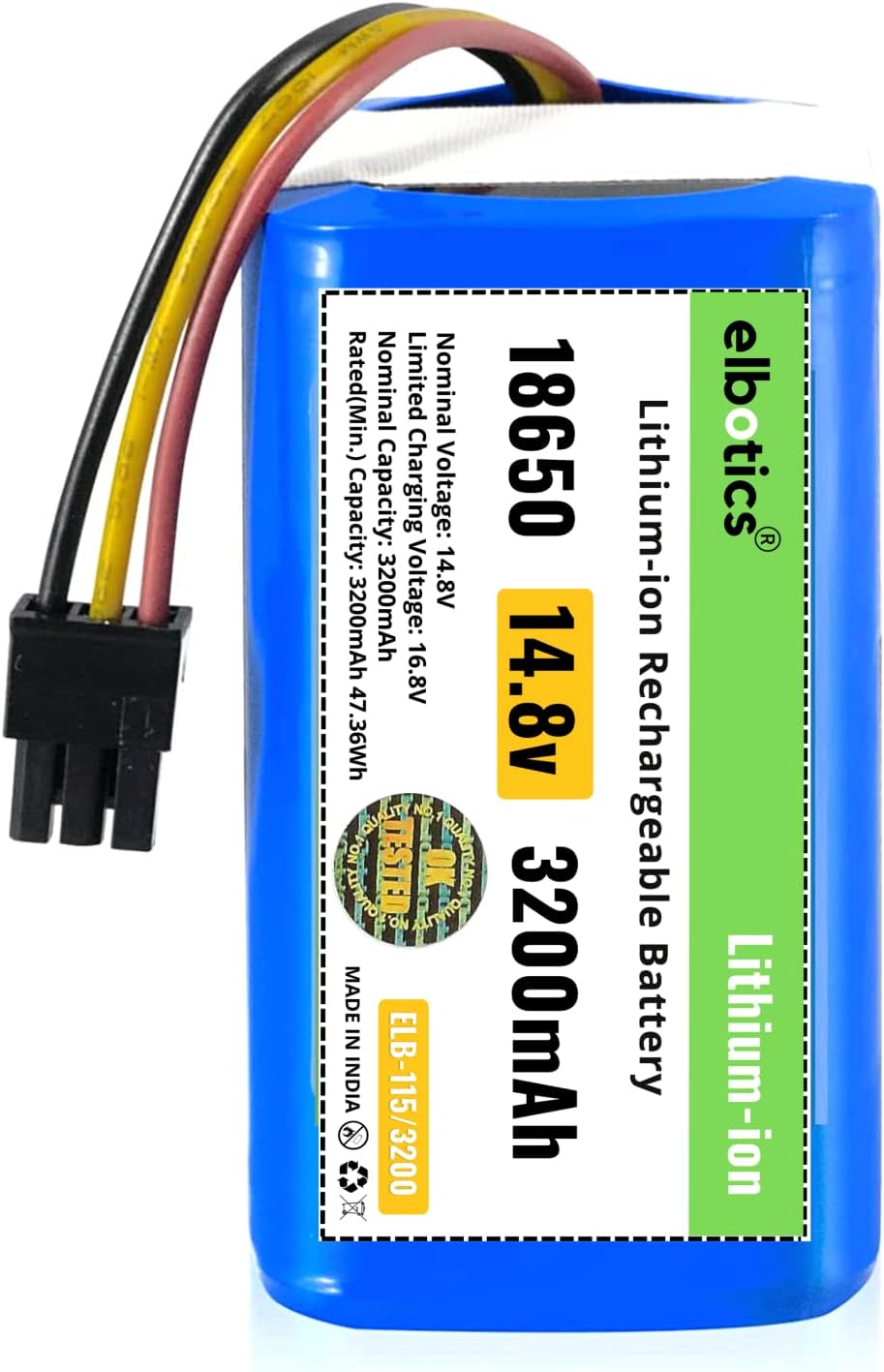 MAENT® 14.6V 16.8V 14.4V Li-ion Battery Compatible with Qihoo 360 S5 ...