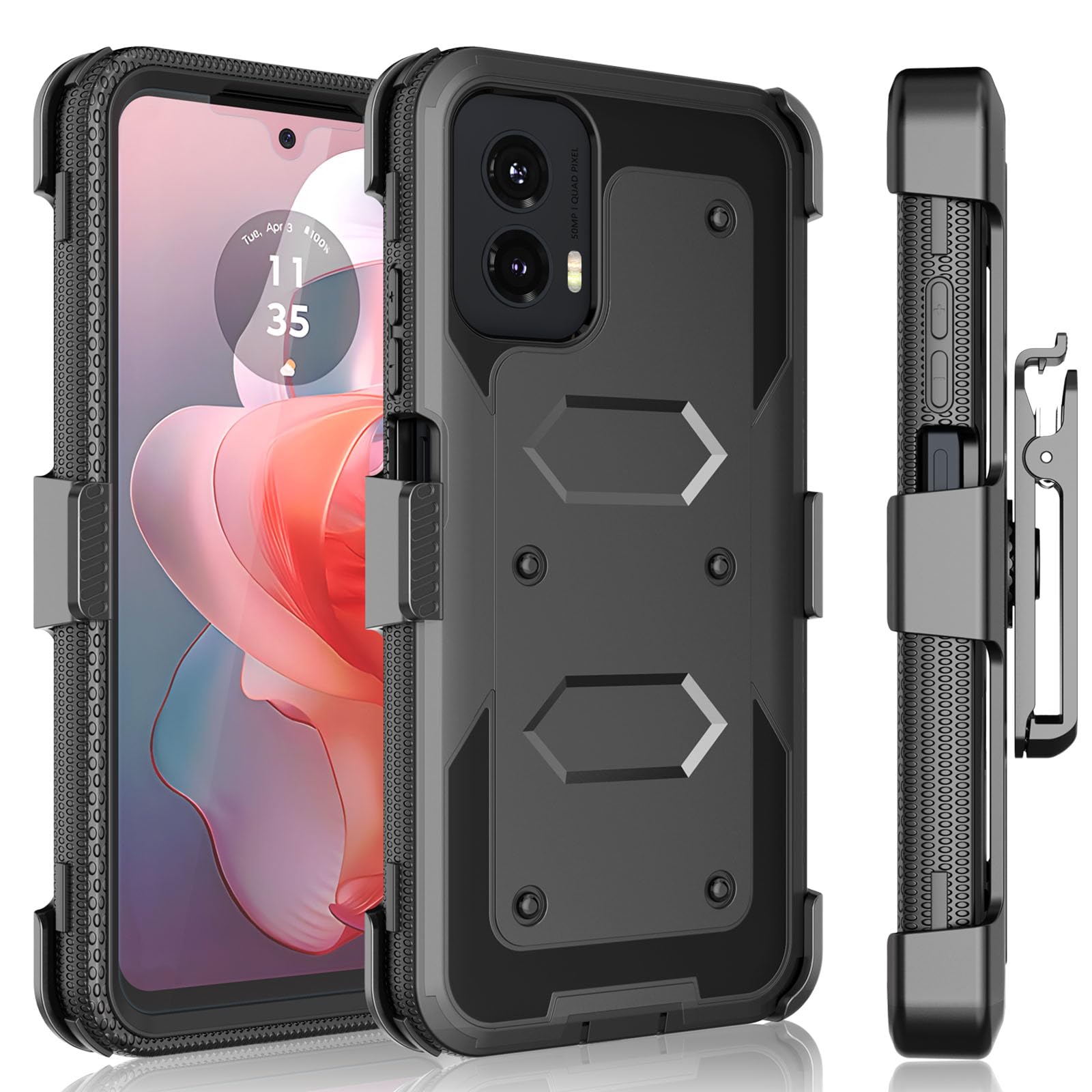 Amazon.com: Tekcoo Holster Case For Motorola Moto G Power 5G | 2024 Only | XT2415 [Tshell] Shock ...