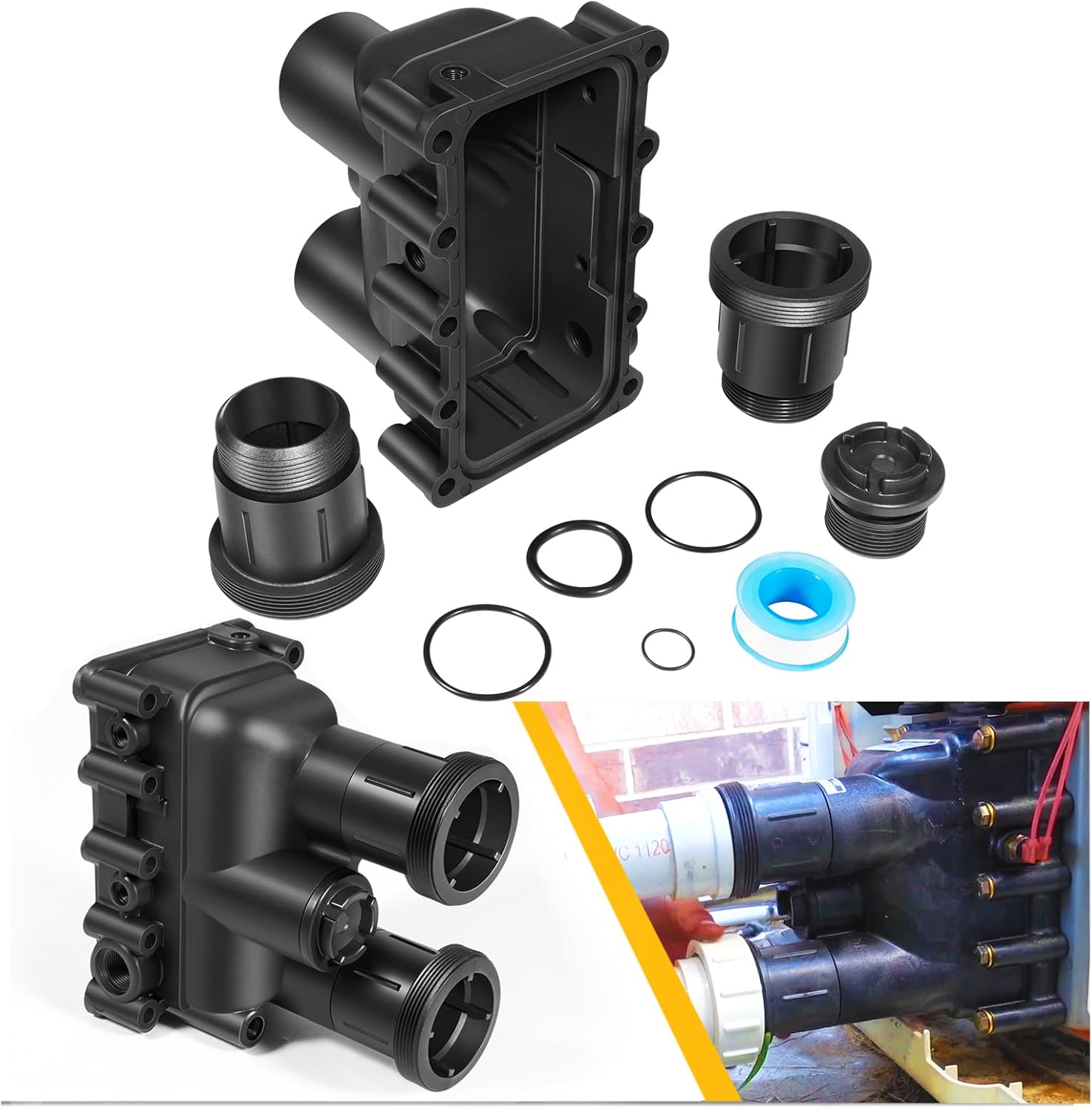Amazon.com: Pool Heater Manifold Assembly Replacement Kit for Pentair ...