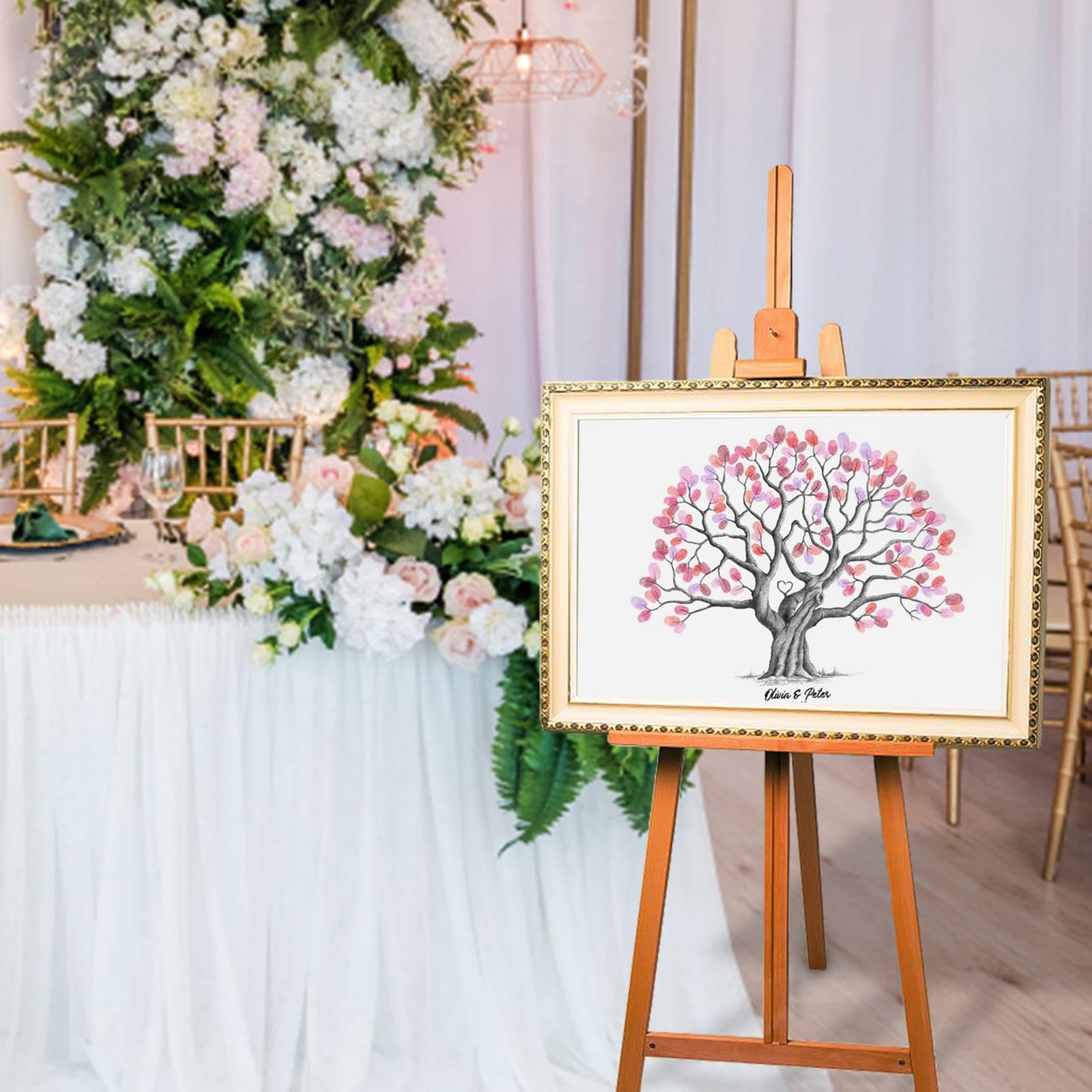 Wedding Guest Thumbprint Tree Wedding Tree Thumbprint Fingerprint