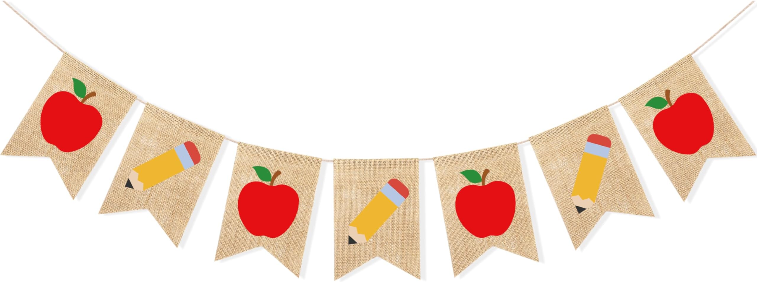 Amazon.com: Partyprops Pencil Banner | Pencil Garland | Kindergarten ...