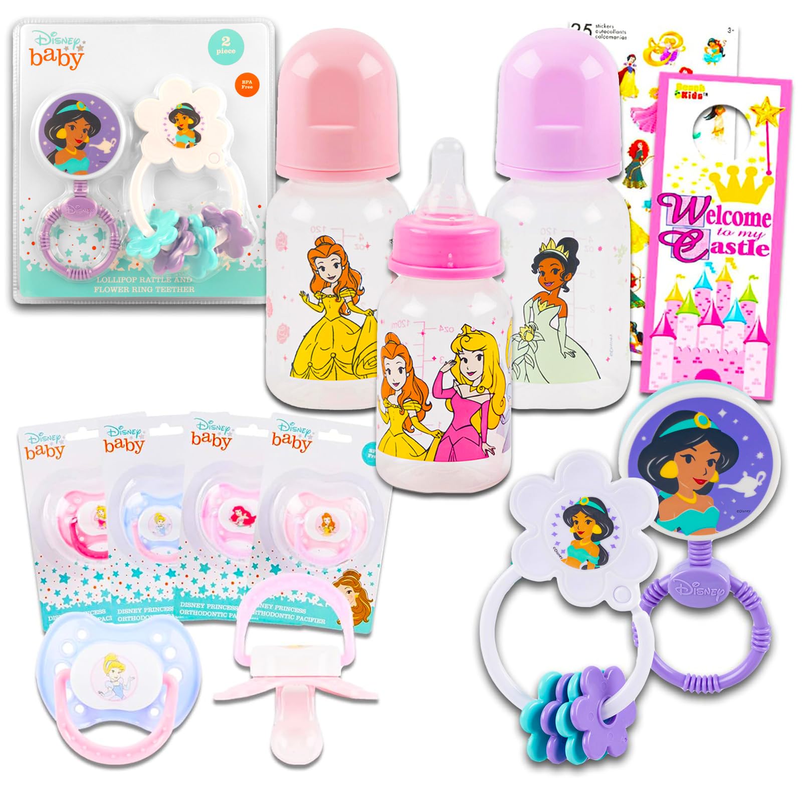 Amazon.com : Disney Princess Baby Gift Set, Baby Shower Gifts Girls ...