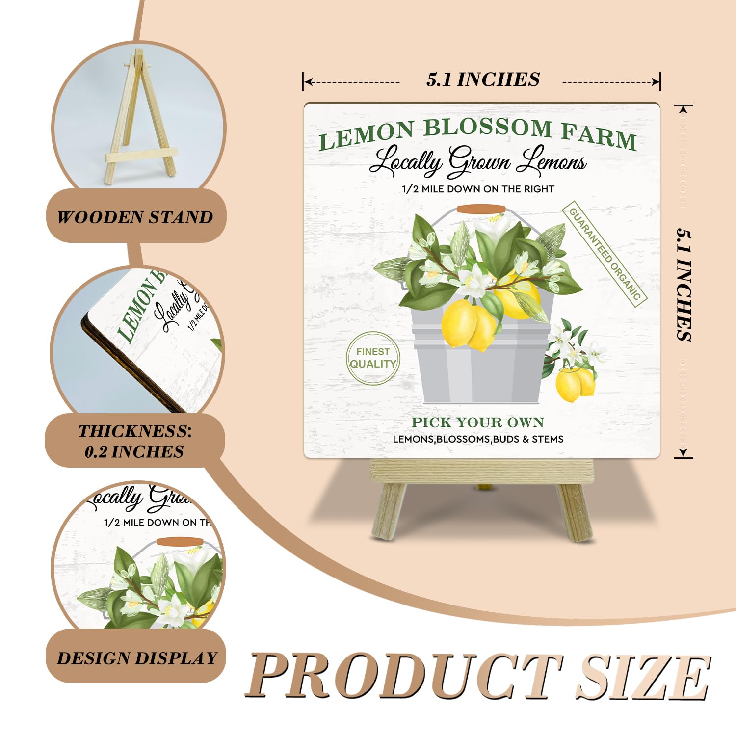 Farm Fresh Lemons Desk Sign, Keepsake Gift for Women Men Friend Family ...