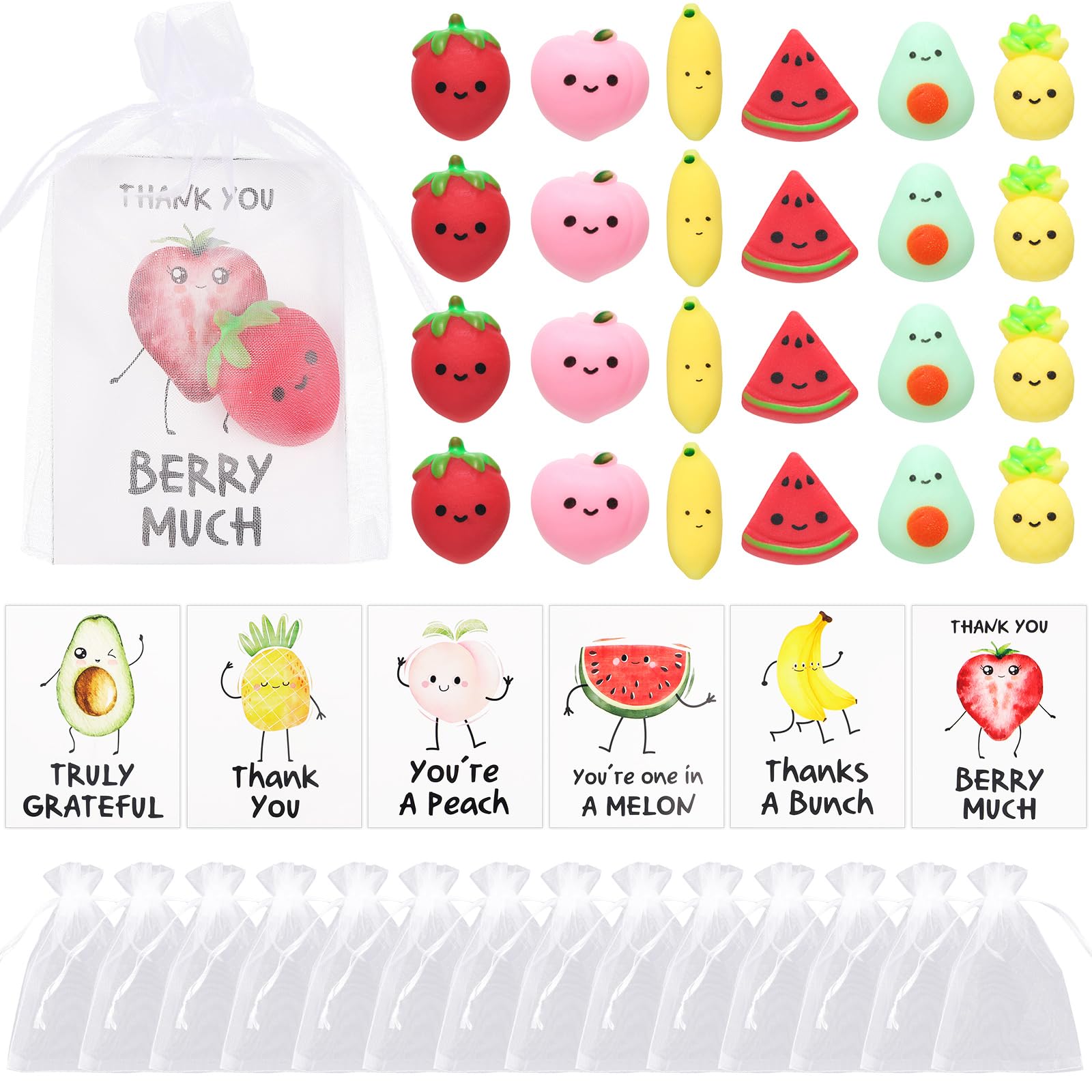 Wettarn 180 Pcs Employee Appreciation Gifts Includes 60 Pcs Fruit Pun ...