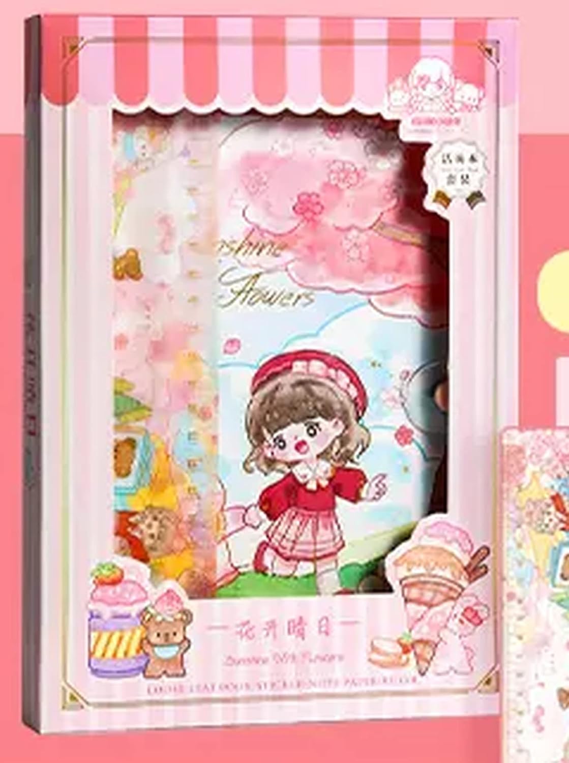 Amazon.com: Kawaii Ring Journal, Cute 6 Ring Journal, Cute Clear Ring ...