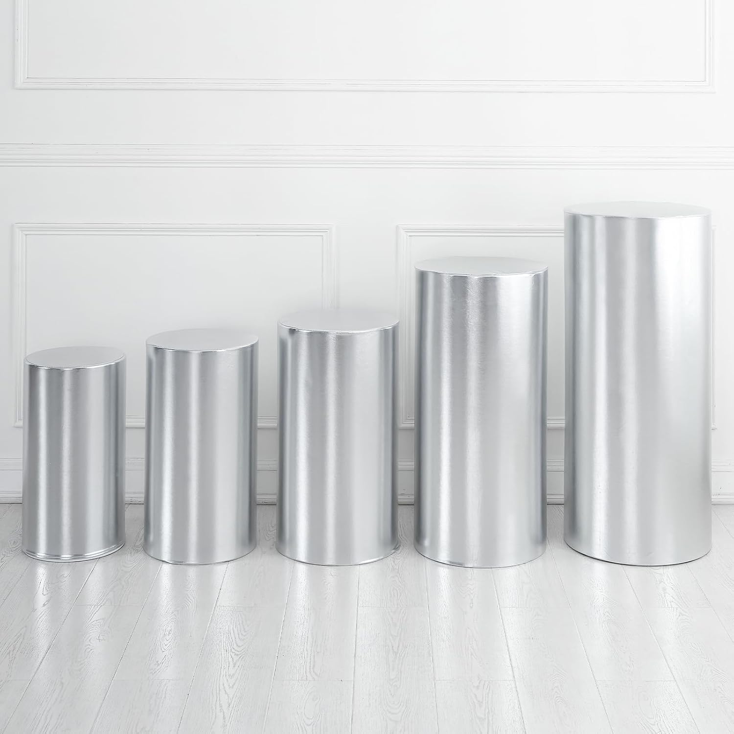 Homesally Cylinder Stand Covers for Party, Elastic Gold Cylinder ...