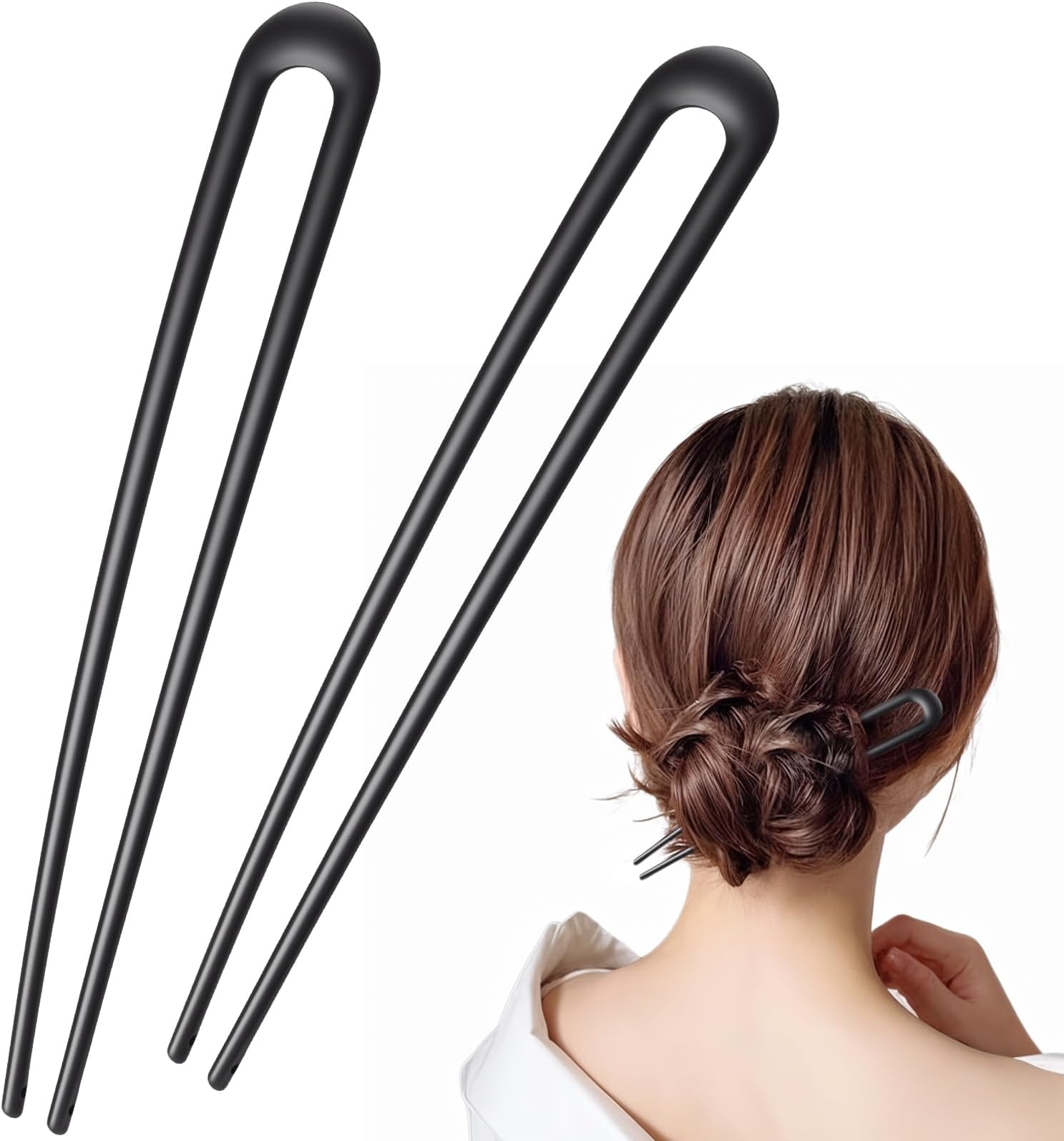Amazon.com : 8 Pack French Style U Shaped Hair Pins for Women Girls ...