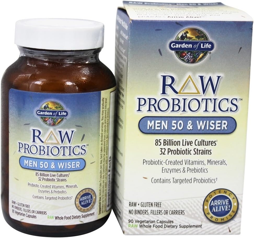 Amazon.com: Garden Of Life Raw Probiotics Men 50 & Wiser 90 Caps ...