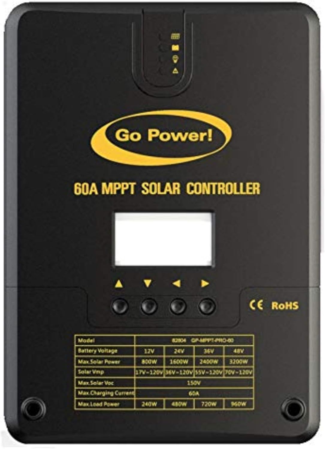 Go Power! By Valterra GP-MPPT-PRO-60 MPPT Flush-Mount Remote Display ...