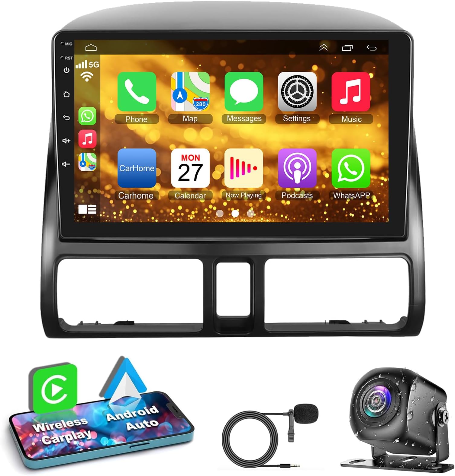 Amazon.com: 4G+64G Car Radio Stereo for Honda CRV 2002-2006, Wireless ...
