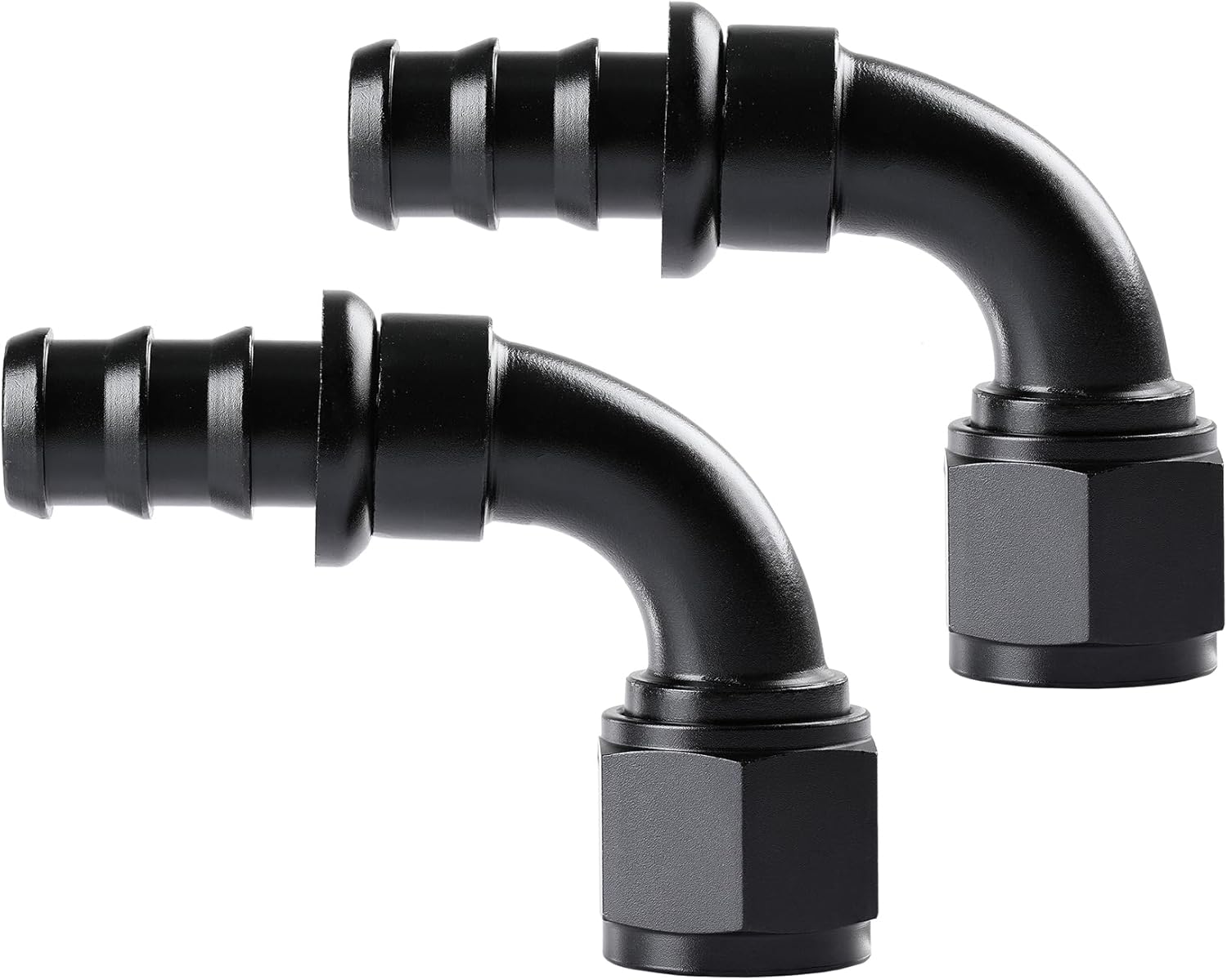 Amazon.com: Ucreative 12AN 90 Degree Push Lock Hose Fitting End Black ...