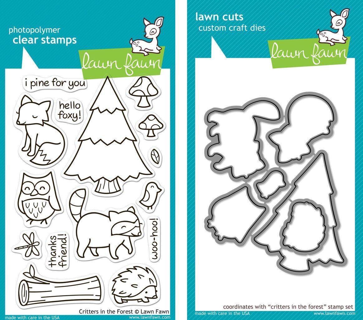 Amazon.com: Lawn Fawn Critters in the Forest Bundle - Two Items : Arts ...
