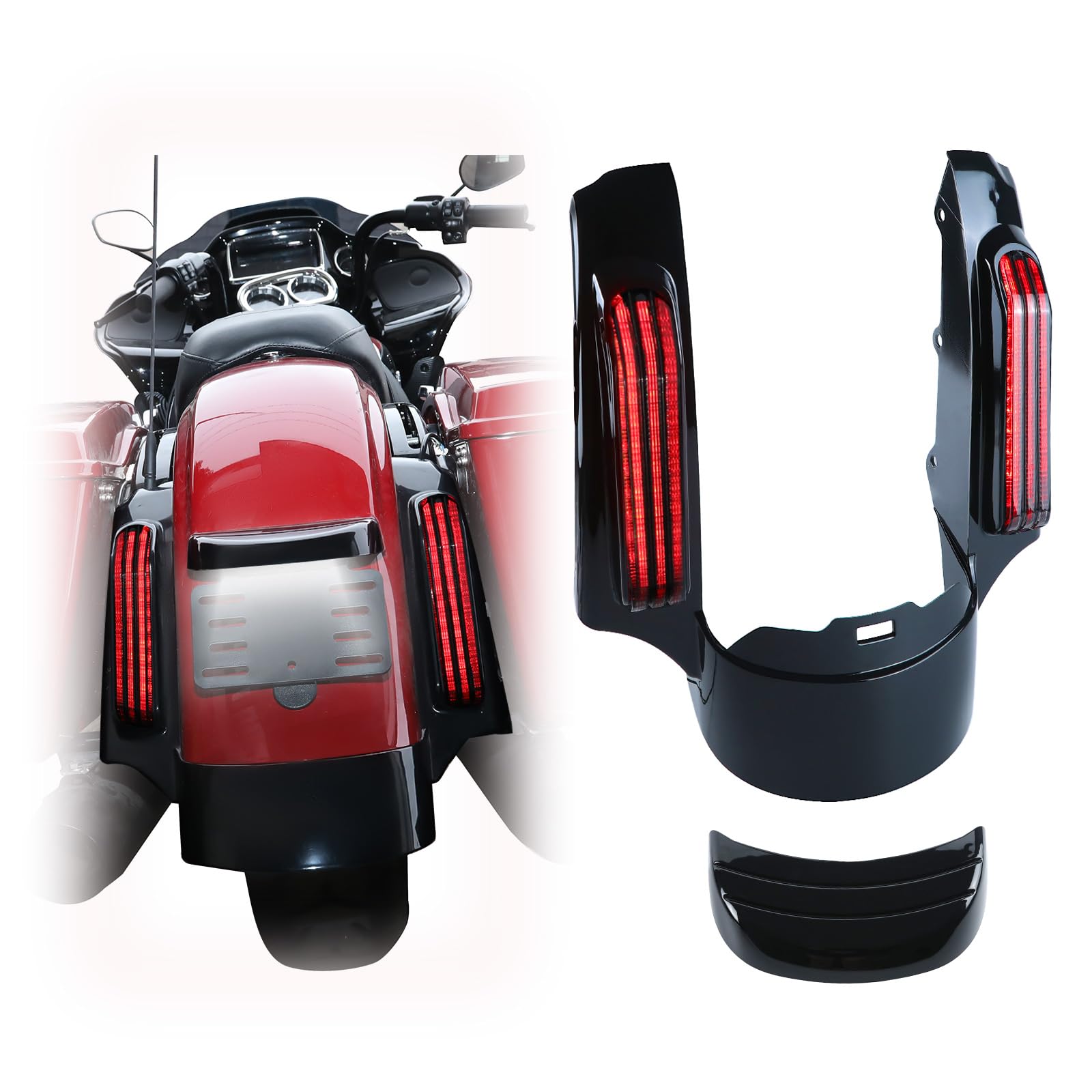 Amazon.com: Rear Fender Fascia Light Kit with License Plate Lights for ...