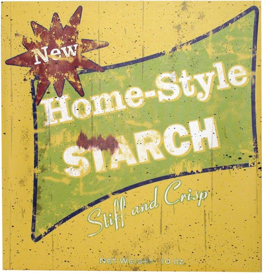 Amazon.com: Home-Style Starch Large Vintage Laundry Canvas Sign ...