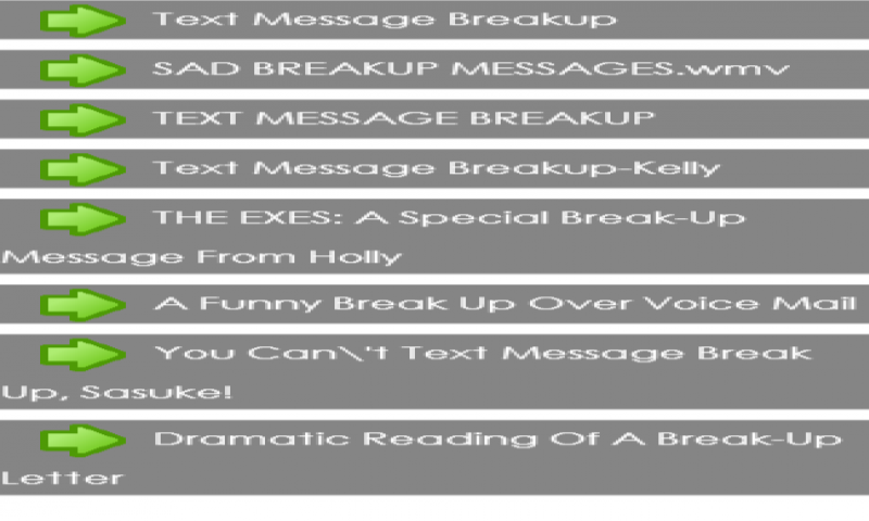 Sad Break Up Text Messages