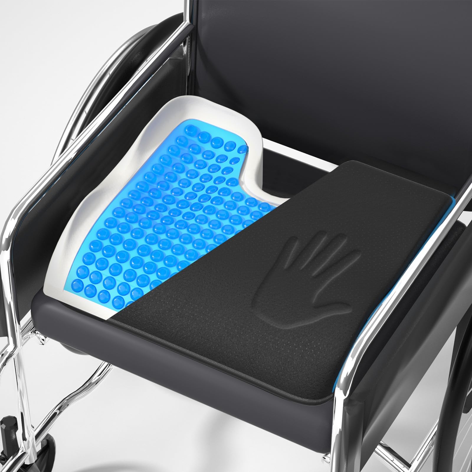 Amazon.com: AUVON Gel Wheelchair Seat Cushion, Relieve Sciatica, Back ...