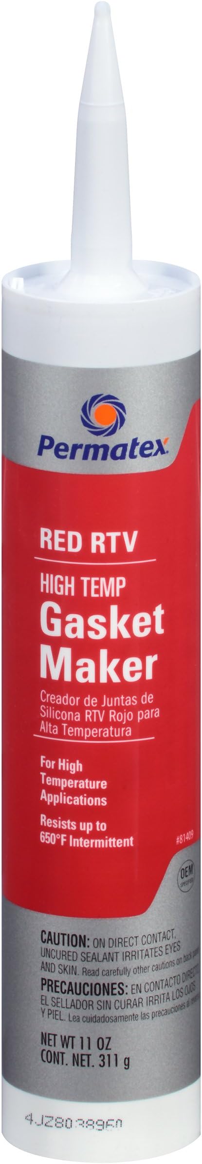 Amazon.com: Permatex 81409-12PK High-Temp Red RTV Silicone Gasket, 11 ...