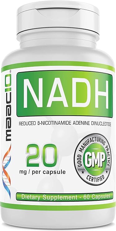 Amazon.com: MAAC10 NADH Supplement 20mg Each 60 Capsules for Energy ...