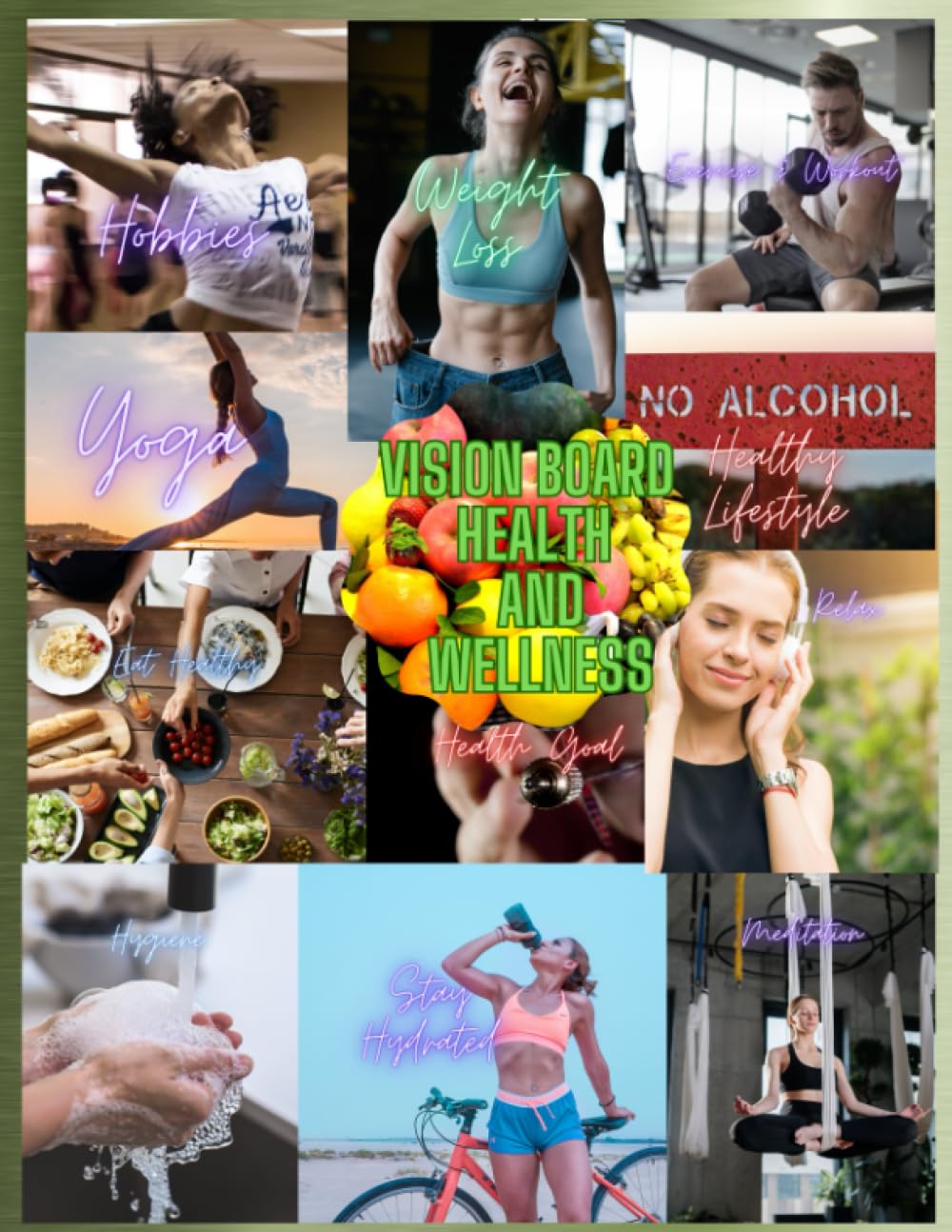 Vision Board Health and Wellness: Clipart Book of Photos, Pictures ...