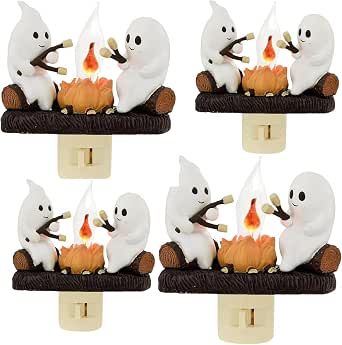 Rainfox Ghost Campfire Flickering Night Lights, 3D Spooky Fire ...