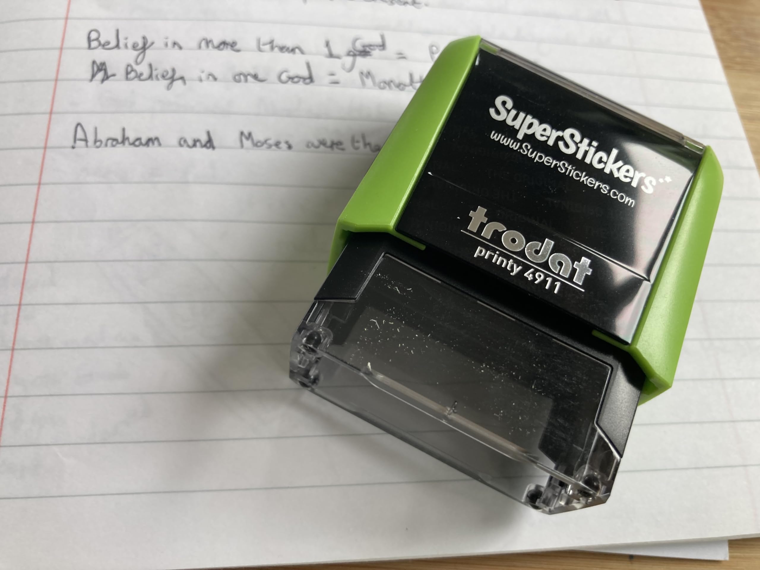 SuperStickers Assessment Stamper for teachers: Learning Objective Achieved – Green Ink – BigaMart