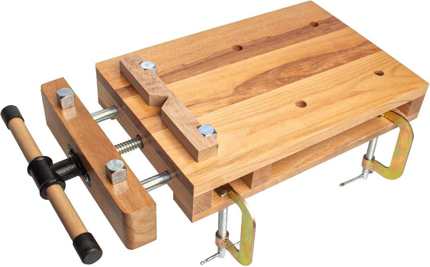 Heemab Woodworking Bench Vise, Hard Wood Vise for Workbench with 4 ...