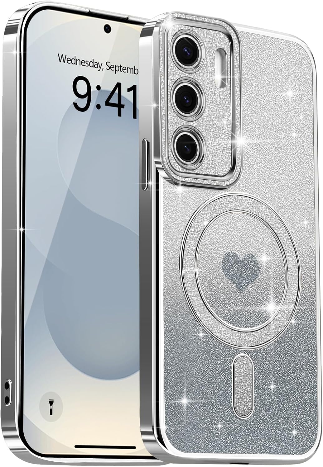 Amazon.com: Lafunda Magnetic for Samsung Galaxy S25 Plus Case Glitter ...