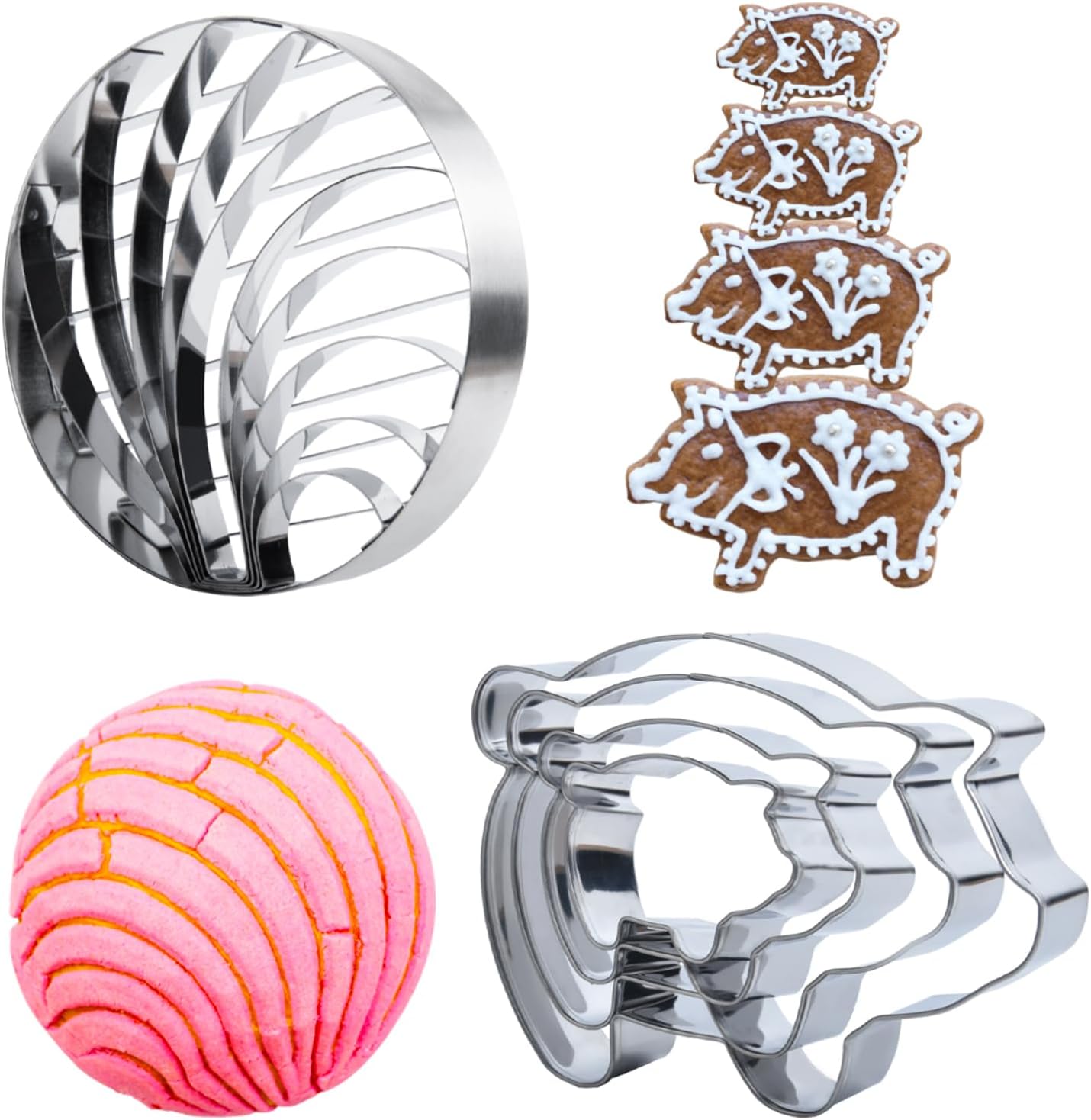 Amazon.com: Hilsita Concha Cutter Mexican Bread Mold 4.29 Inch with ...