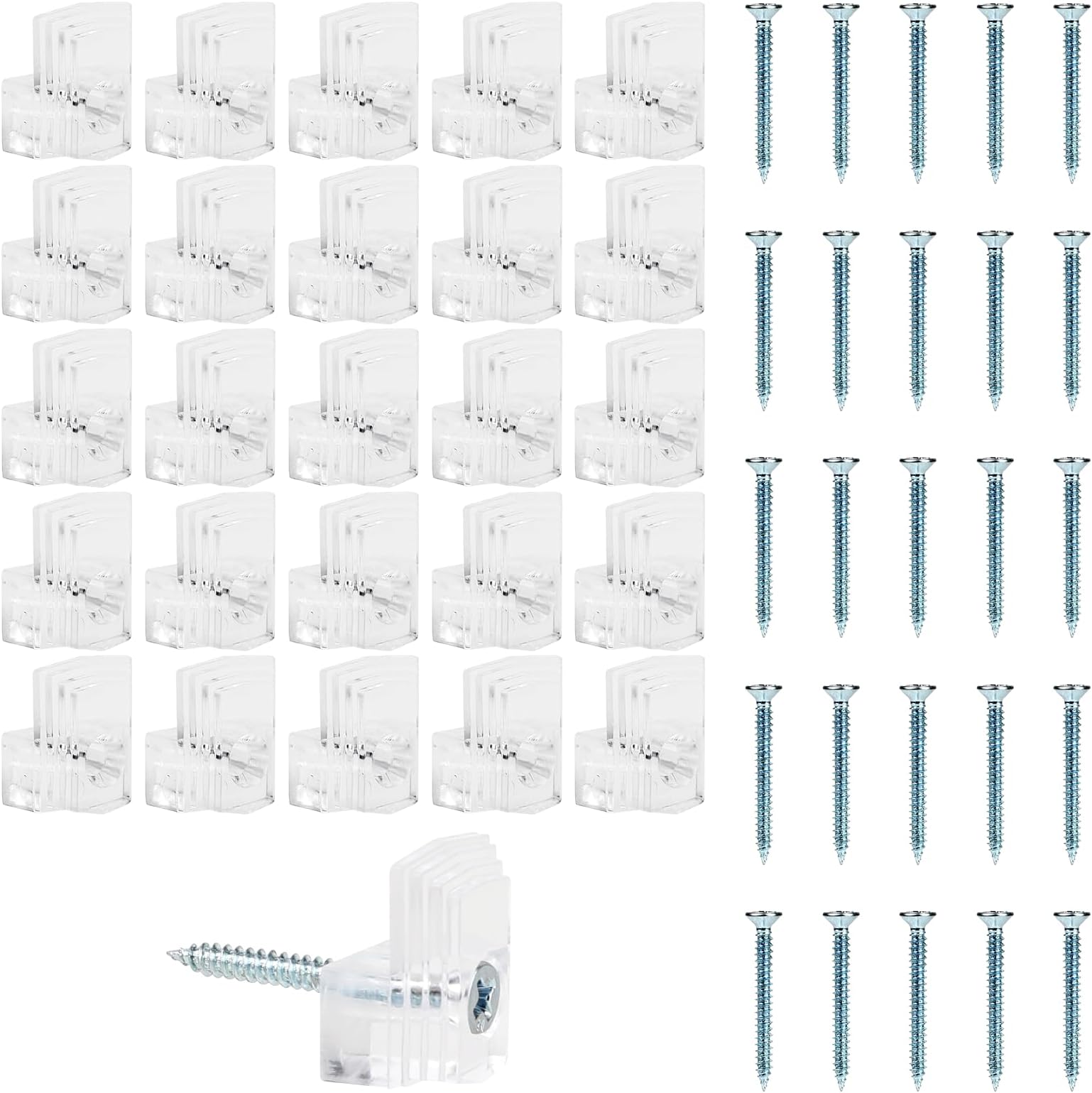 Amazon.com: KALIONE 25 Sets Mirror Holder Clips,Plastic Mirror Mounting ...