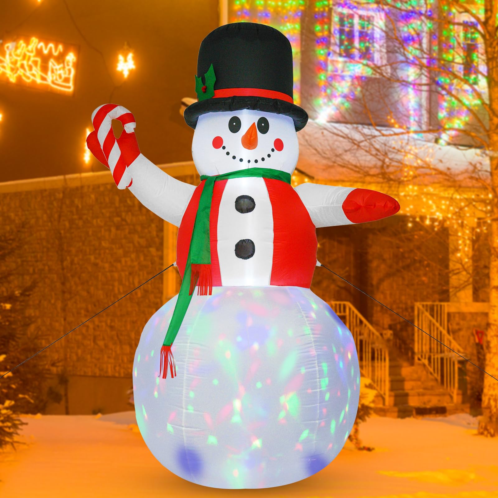 Amazon.com: ESUITCARK 8FT Inflatable Snowman Christmas Decoration ...