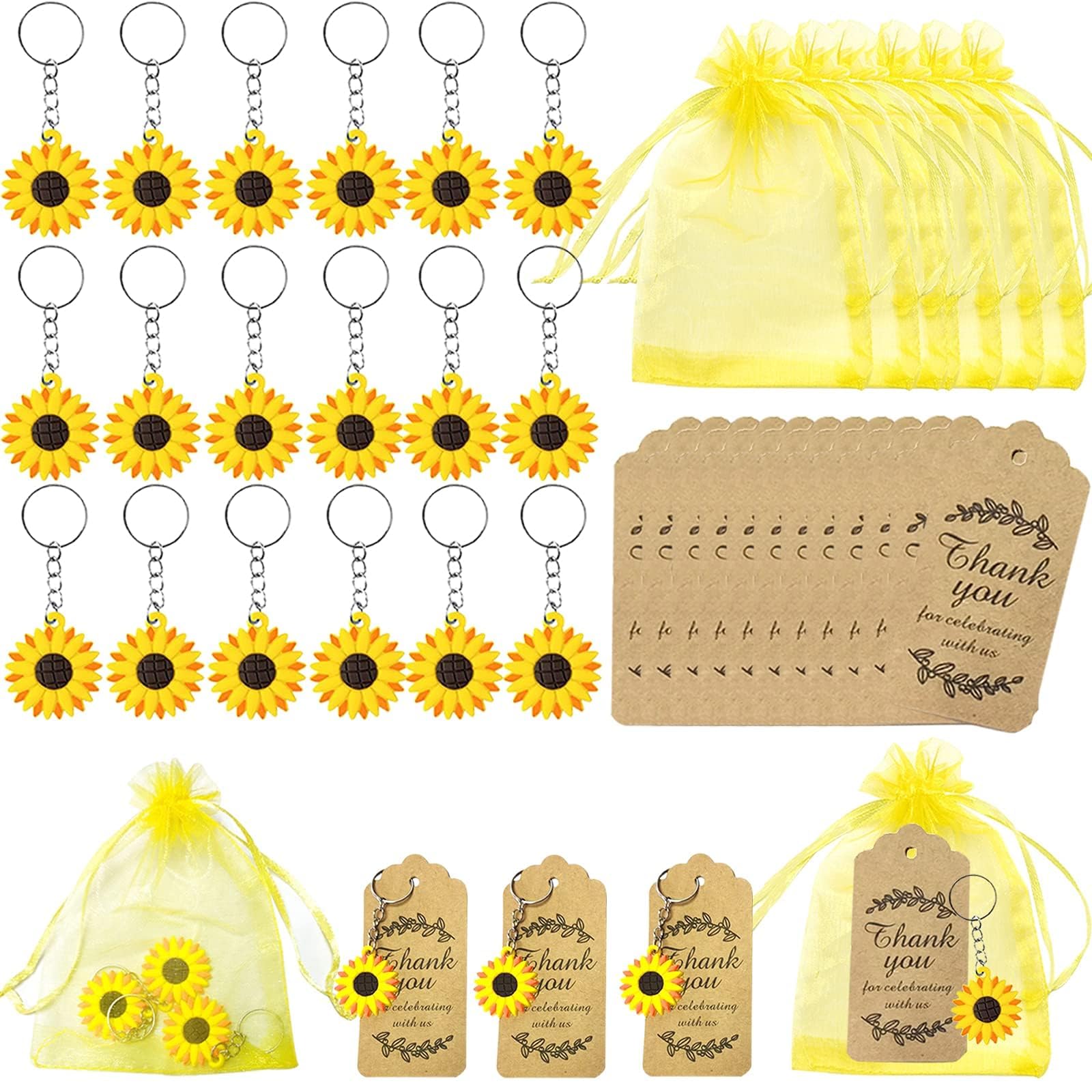 Amazon.com: PPXMEEUDC 72 PCS Sunflower Party Favors Set Include ...