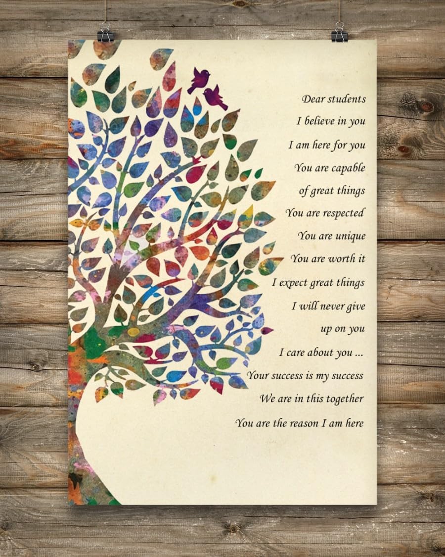 Amazon.com: Dear Students I Believe In You Poster/Canvas 7- Art Picture ...