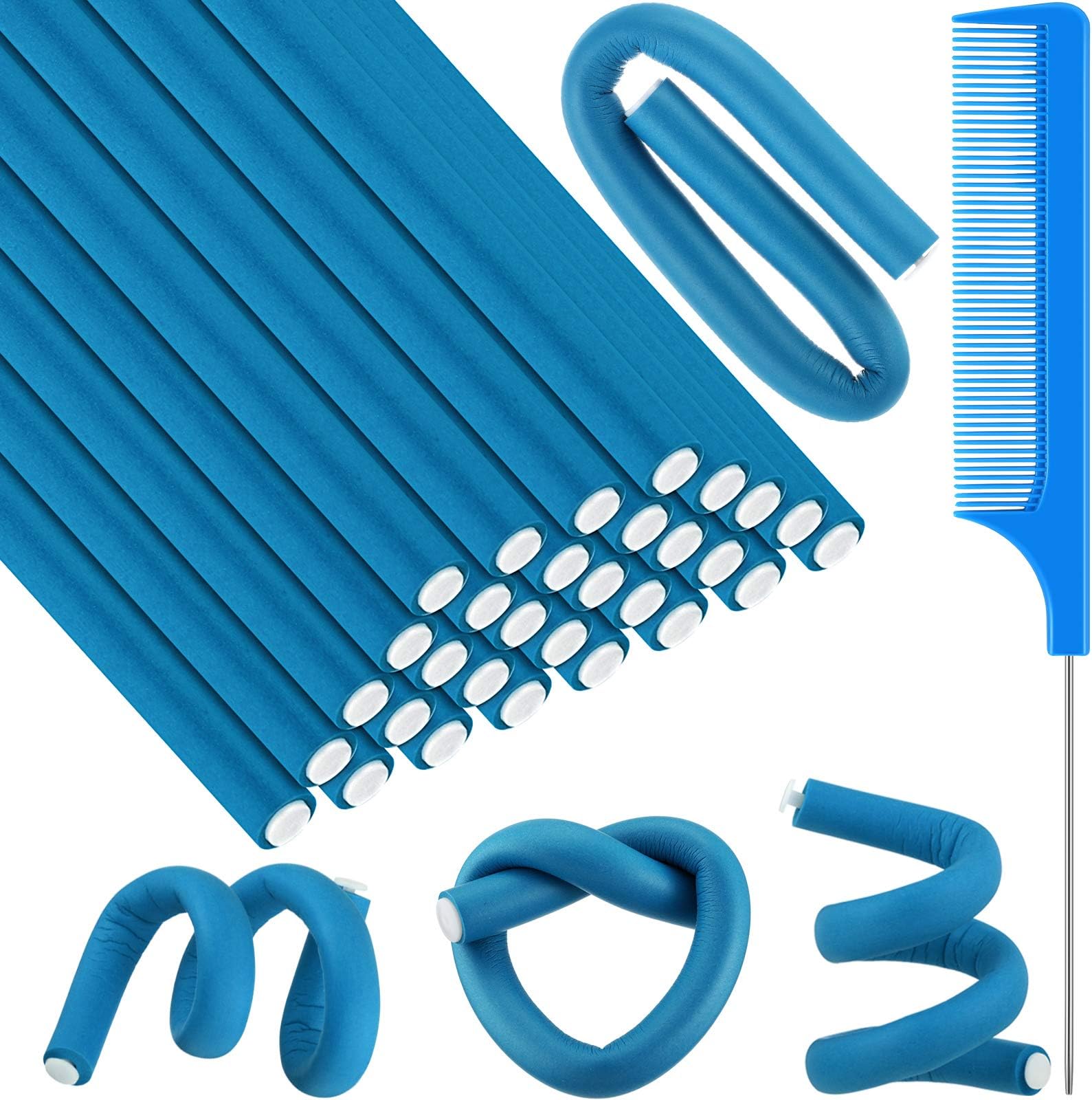 Amazon.com : Syhood 30 Pcs Flexible Curling Rods 9.45 Twist Foam ...