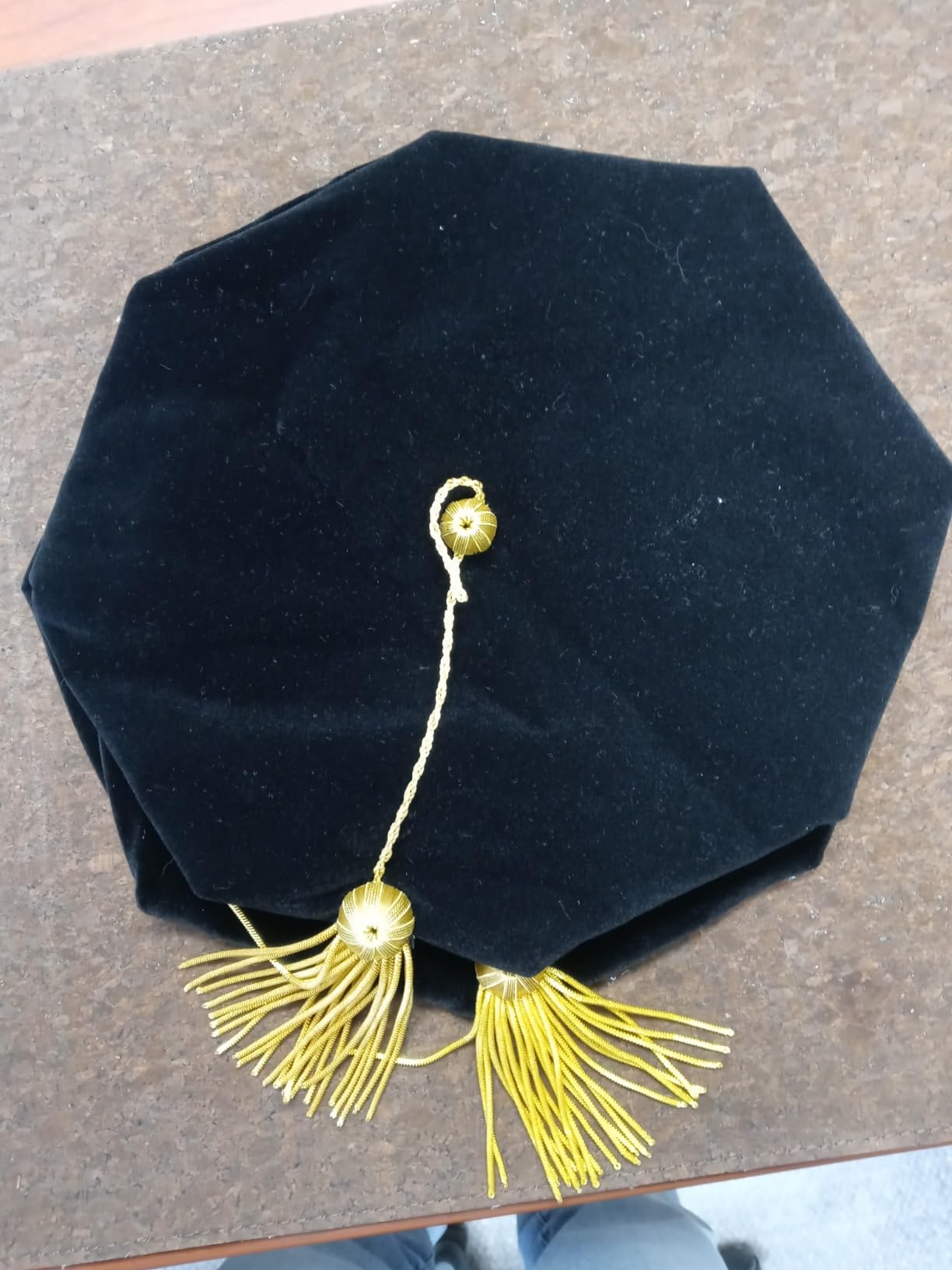 Amazon.com: CLERKMANS Doctoral PhD Graduation Velvet Tam with Gold ...