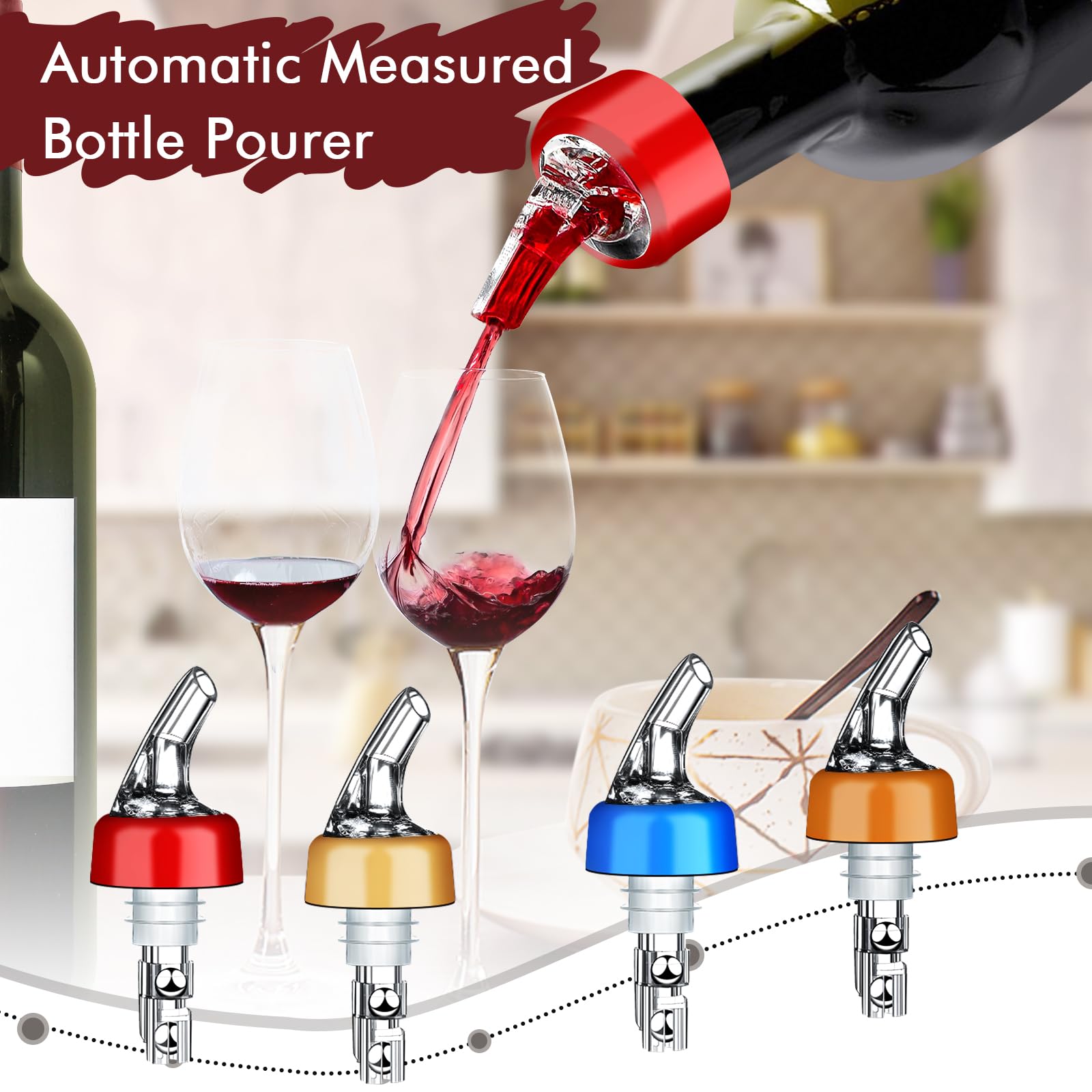 Snapklik.com : Automatic Measured Bottle Pourer - Quick Shot Spirit ...
