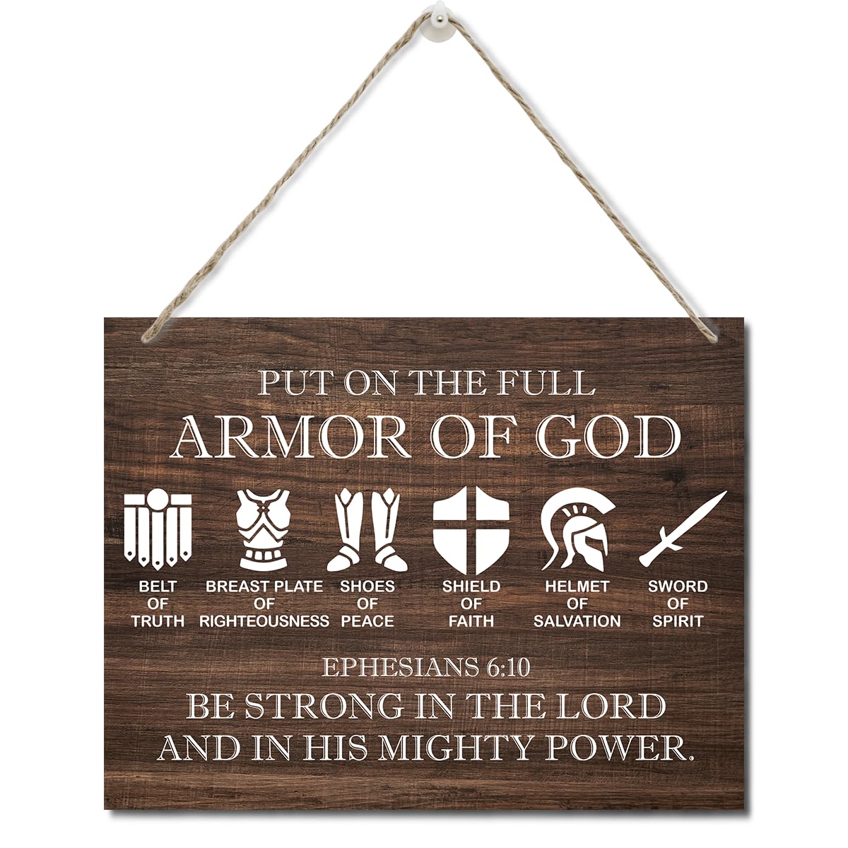 Amazon.com: Printed Wood Plaque Sign Wall Hanging, Put on the Full ...