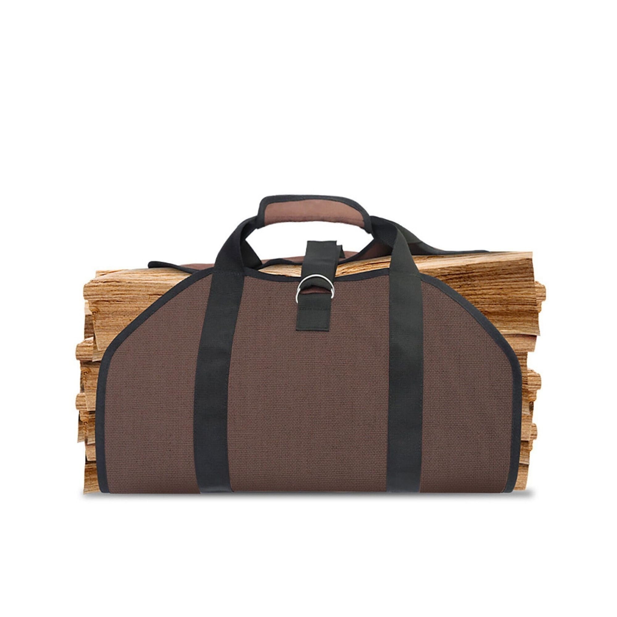 Amazon.com: 44"x18" Firewood Log Carrier Heavy Duty Waxed Canvas Tote ...