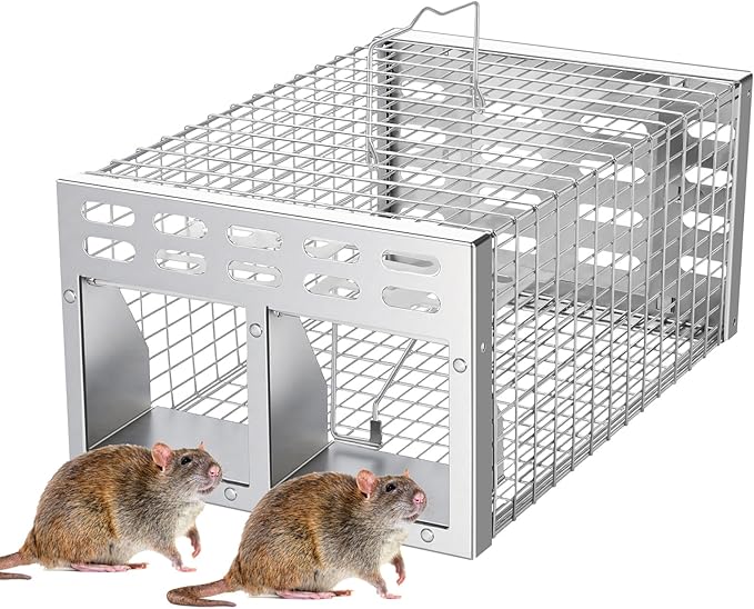 Amazon.com : WHJIACHU Rat Trap, Humane Live Rat Trap & Automatic Reset ...