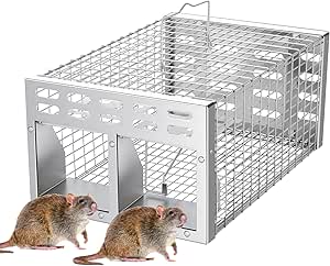 Amazon.com : WHJIACHU Rat Trap, Humane Live Rat Trap & Automatic Reset ...
