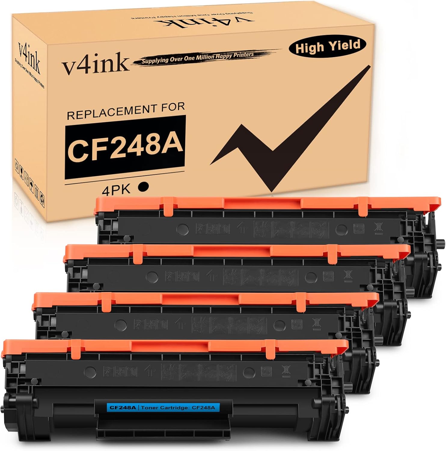 Amazon.com: v4ink 4PK Compatible 48A Toner Cartridge Replacement for HP ...