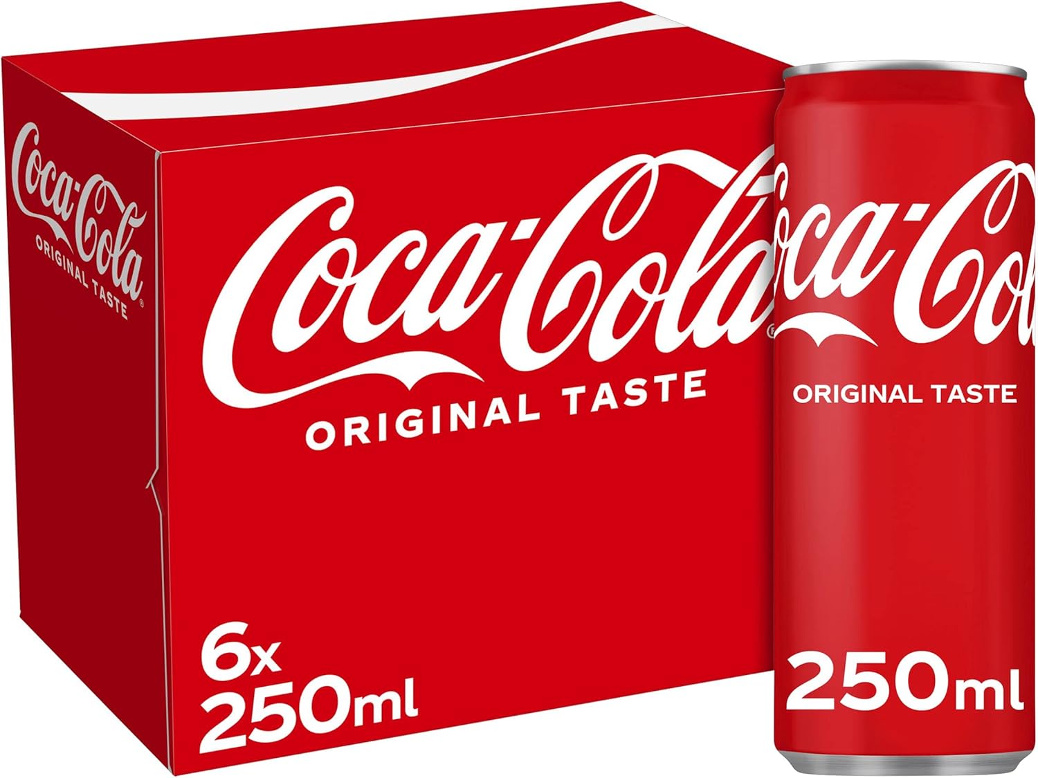 Coca-Cola Original Taste, 6 x 250 ml : Amazon.co.uk: Grocery