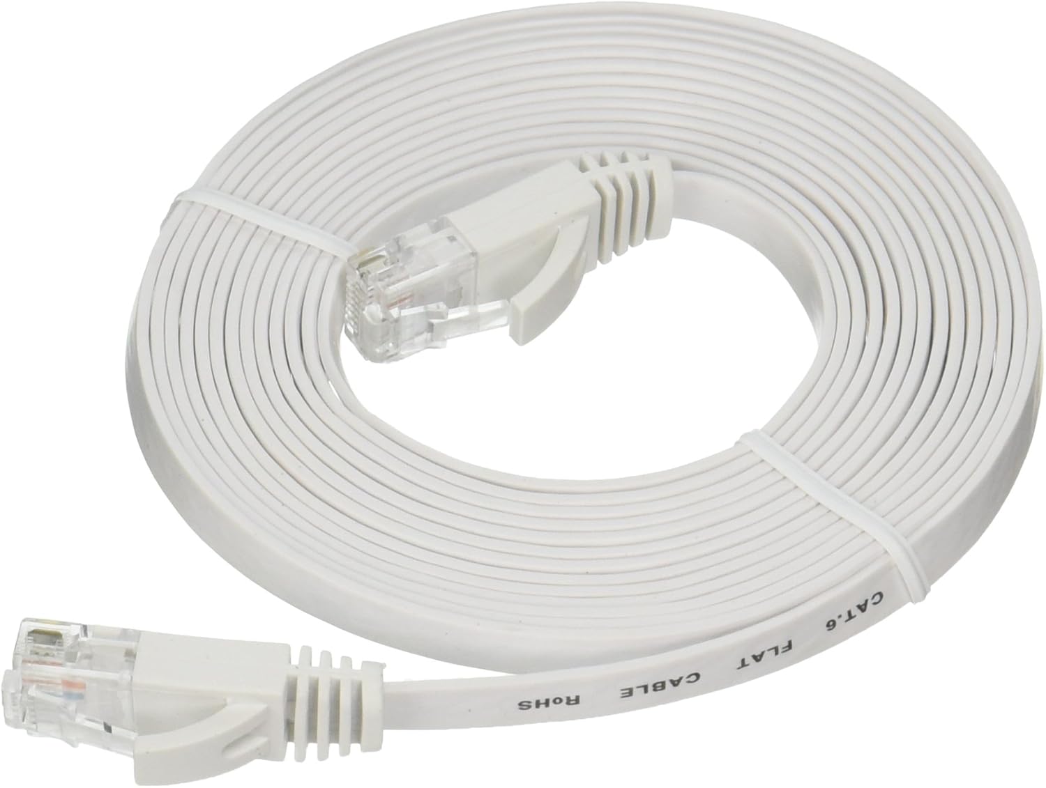 Amazon.com: Cat 6 Ethernet Cable White 10ft ( 2 PACK )(At a Cat5e Price ...