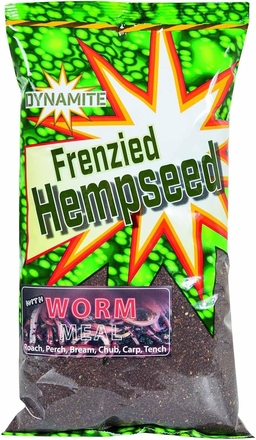 Dynamite Frenzied Hemp Dark Worm GRndbait 900g, Grey, One Size : Amazon ...