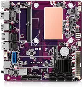 MNBOXCONET N305 NAS DDR5 Low Power Motherboard, Mini ITX with 6×SATA3.0, 2 x NVMe (PCle3.0 x1 ...