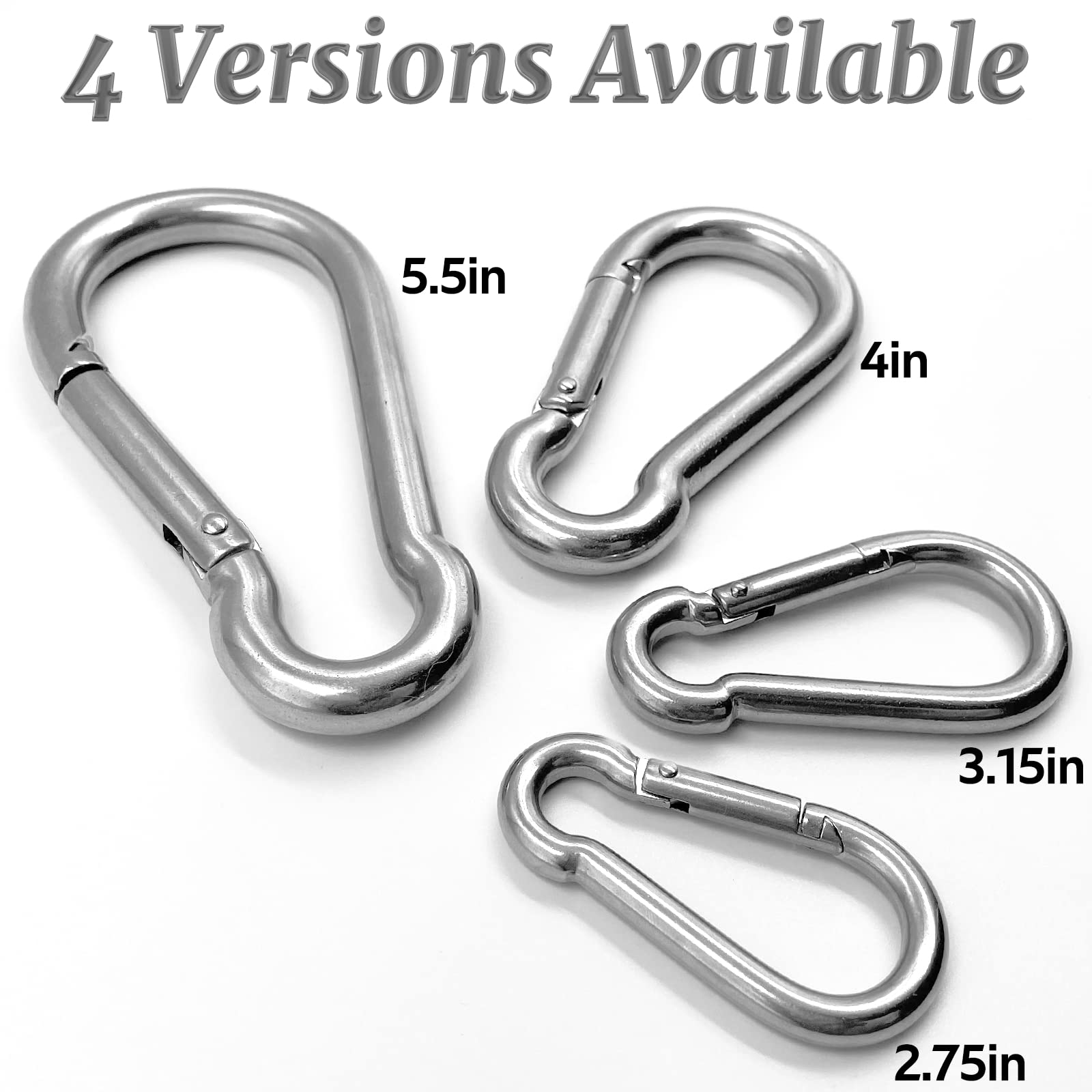 Snapklik.com : Acquwistach Carabiner Clips Heavy Duty 2 Pack 4 ...